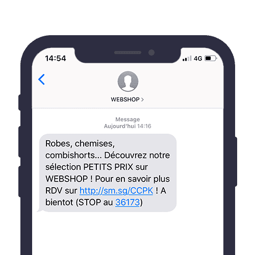 Exemples de SMS pour e-commerce - SMS pro et transactionnel
