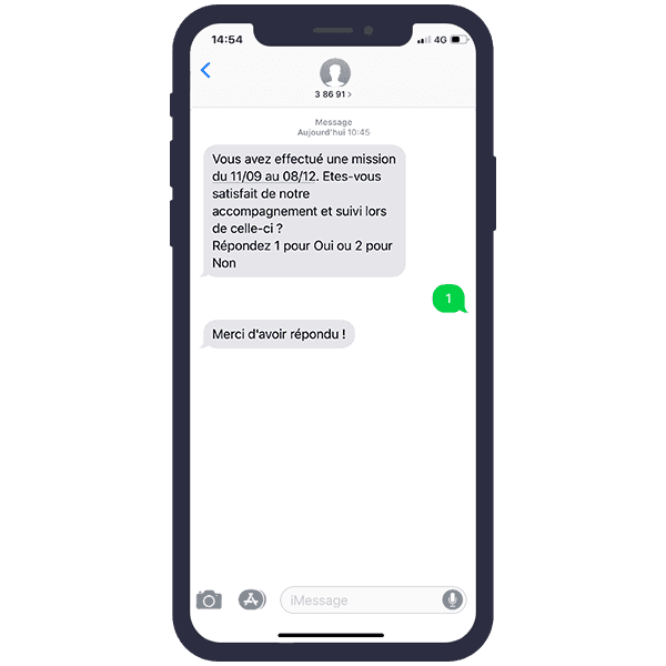 Exemple SMS pour le recrutement et les agences - SMSFactor